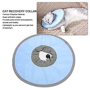 Cat Recovery Collar, Pet Cone Collar Cat Cone Collar Pet Elizabeth Collar Polyester Fasteners Collar for Cat Puppy (M)