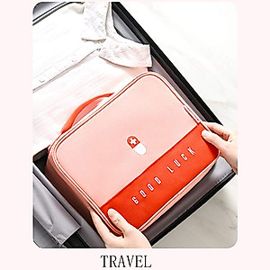 Pill Manager Travel Bag Case Empty for Medicine Meditation Tablet Prescription Vitamins Weekly Bottle Storage Organizer Portable Large Med Pouch Kids Women Men Boys Medical Supplies (Green)