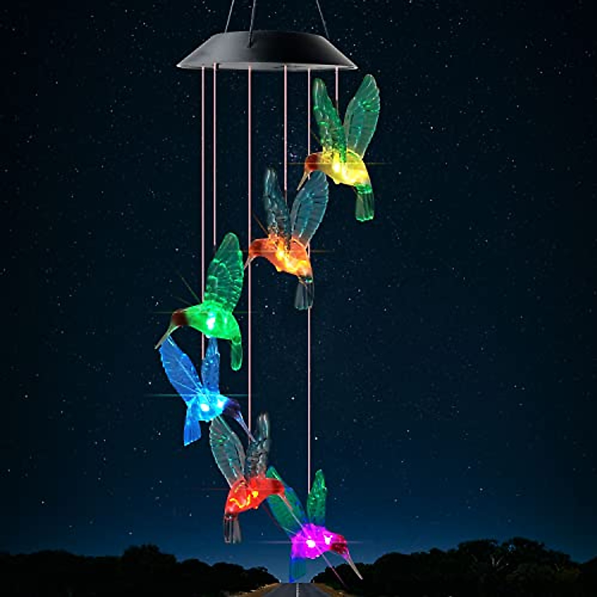 Hummingbird Wind Chimes, Garden Gifts, Solar Wind Chime, Garden Decor, Wind Chimes Outside, Gifts for mom, Chime Outdoor