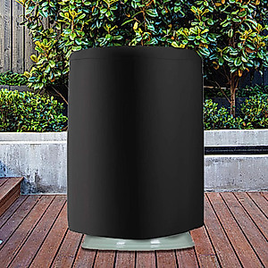 Table Cover Waterproof Round Patio Cool Bar Table Cover with Drawstrings, Fade Resistant Fabric for Cocktail Coffee Outdoor Furniture Side Tables, Diameter 20.5 * Height 23 Inches Black