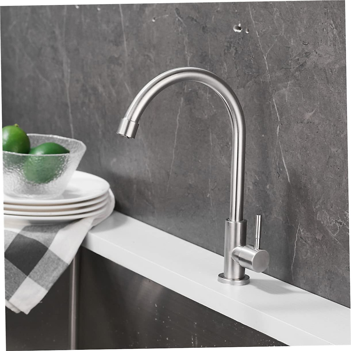 Gadpiparty Waterfalls Outdoor Kitchen Water Faucet Spaghetti Spoon Server Sink Faucets Waterfall Bath Taps Outdoor Faucets Kitchen Water Tap Outdoor Hose Faucet Single Cold Faucet Vertical