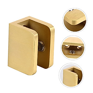 10 Pcs Glass Clip Bracket for Handrail Glass Metal Clamps Glass Bracket Shelf Clip Clamp for Glass Shelf Glass Shelf Holder Wall Mount Shelf Clamp Bracket for Staircase Glass Clamp