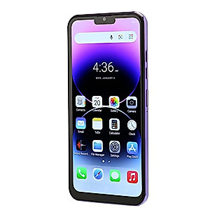 Qinlorgo Smartphone, Dark 3 Card Slots 6.53 Inch 8GB RAM 64GB ROM Unlocked for Business (US Plug)