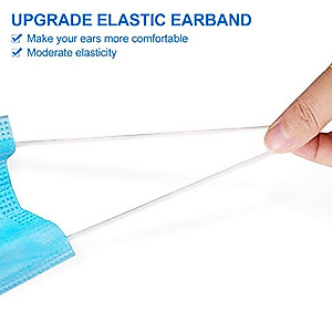 BLScode Disposable Face Protective Masks, 3-Layer Facial Cover Masks with Elastic Ear Loops, Comfortable Universal Design for Adults & Teenager, Suitable for Back to School, Office, Outdoor (Pack of 50)