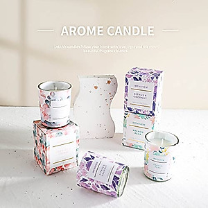 6 Pack Scented Candles, Aromatherapy Candles Sets, Specially Designed for Bridesmaids Gift, Ideal Gifts for Wedding, Women Birthday, Mother's Day, Thanksgiving, Christmas (Flower Series)