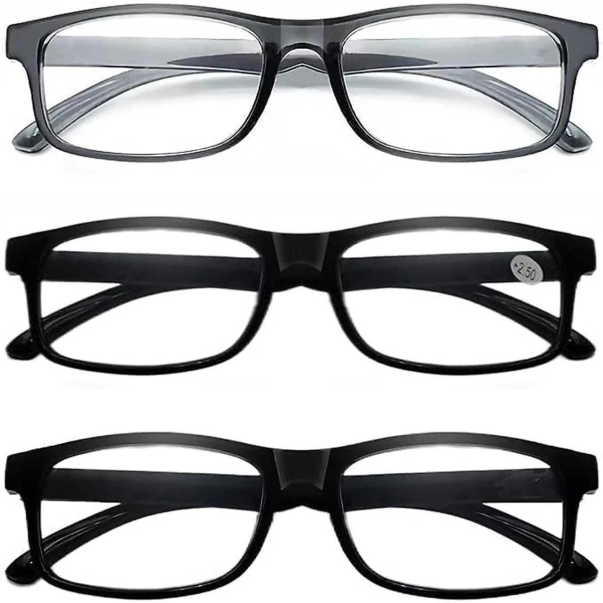 Voitead HD reading glasses men anti-blue light anti-fatigue fashion middle-aged and elderly glasses 1.5
