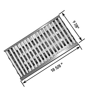 Kalomo 18”Ceramic Rods Radiant Tray for DCS Grills 27DSBQ, 36DBQR, 48EBQAR,BGA36-BQARL,BGA48-BQARN,BGB48-BQARL, Grill Heat Plates Tent Shield BBQ Gas Grill Replace Parts Accessories,Stainless Steel