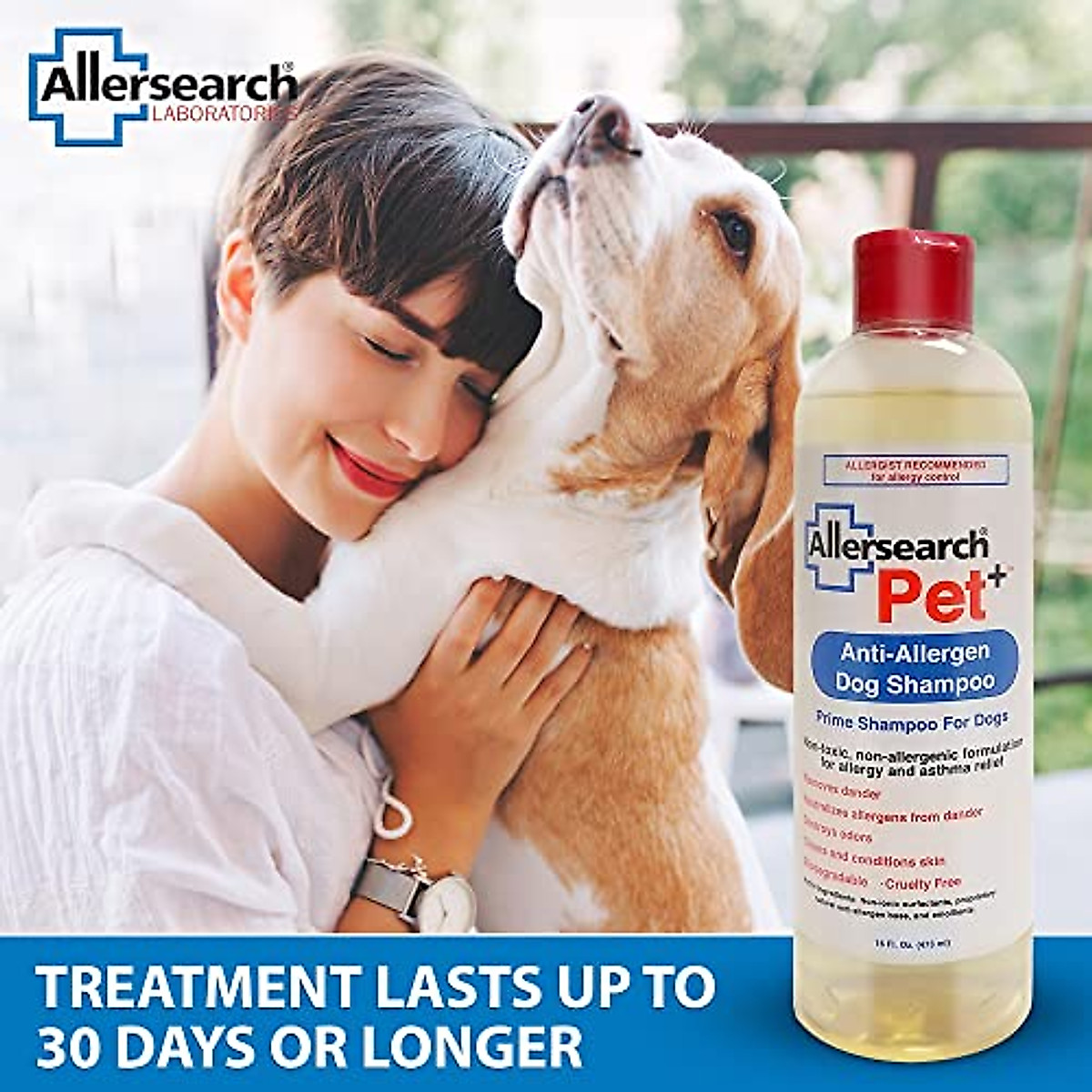 Allersearch Pet+ Anti-Allergen Dog Shampoo 16 Oz