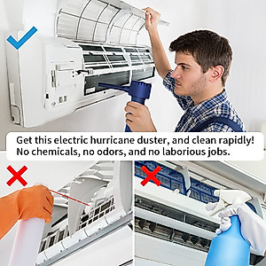 Compressed Air Duster, Electronic Air Duster, Portable 40000 RPM Cordless Dust Blower, 6000mAh Battery Air Can Duster, Powerful Computer Keyboard Cleaning Air Spray, Rechargeable Electric Canned Air