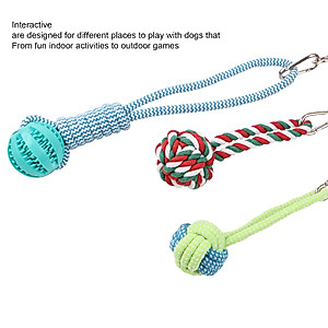 JOROBURO Pet Chew Toys Rope, Interactive Durable Teeth Grinding Clean Teeth Cotton Pet Chew Toys, Dog Bungee TugTraining Dental Cleaning Chew Toys for Dogs Puppy Pets(Black)