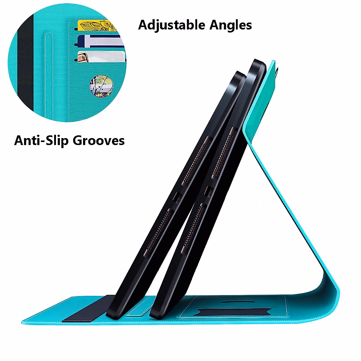 Case for iPad Pro 12.9 Inch 5th Generation 2021, Case iPad Pro 12.9 Inch 4th Generation 2020, Shockproof Case PU Leather Flip Stand Auto Sleep Wake, Dandelion Blue