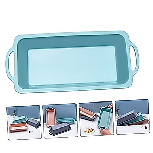 Cabilock 1pc Cake Mold Pizza Tray for Oven Square Silicone Mold French Bread Loaf Muffin Pan Nonstick Broiler Pan for Oven Silicone Toast Loaf Pan Baking Mold for Home Durable Cake Mold Pie