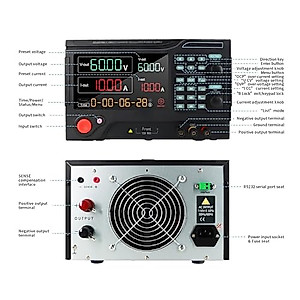 Arionyx Programmable DC Regulator Adjustable 300V 5A 1500W Converter Switching Laboratory DC Power Supply(220V,USB_300V 5A 100MV 10MA)