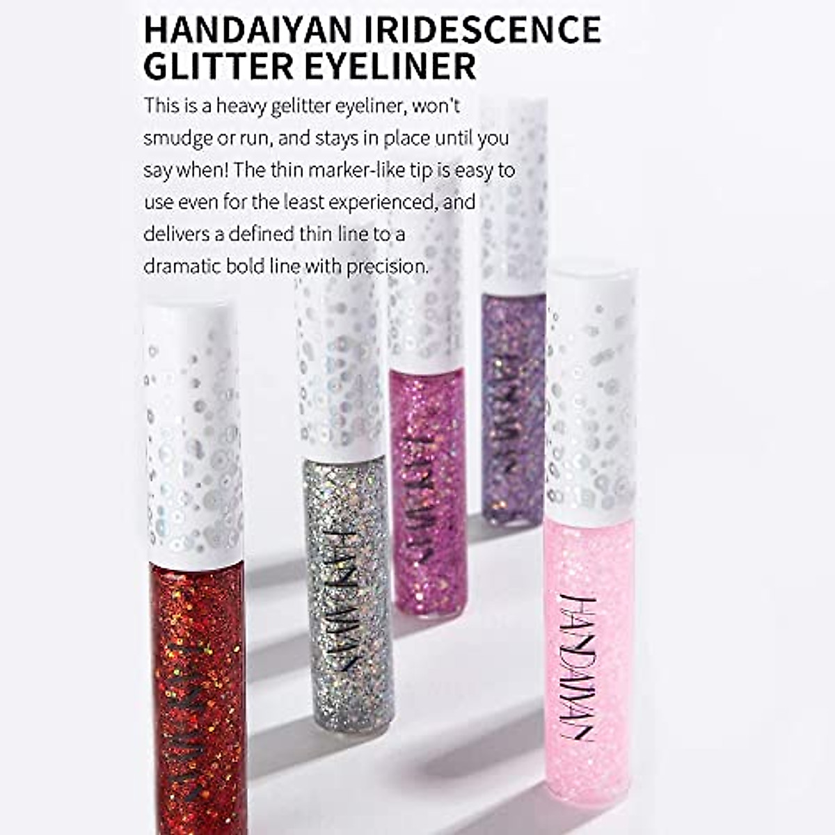 Quxunzzz Liquid Glitter Eyeshadow,Liquid Glitter Eyeliner Metallic Glitter Shimmer Eye Looks Waterproof Long Lasting Quick-Drying Sparkling Eye Shadow Makeup euphoria makeup 11