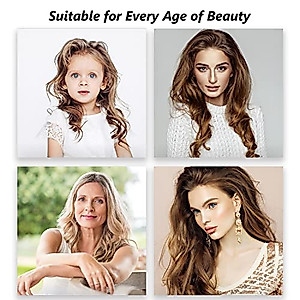 30 Pack Jumbo Hair Rollers Hair Curlers 2.5 inch Large Self Grip Hair Curlers for Long Hair, Big Hair Rollers for Long Hair No heat Curlers Hair Rollers with Clips & Comb (Purple)