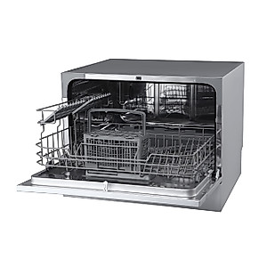 EdgeStar DWP62SV 6 Place Setting Portable Countertop Dishwasher - Silver