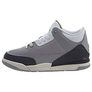 Jordan 3 Retro Little Kid's Shoes Light Smoke Grey/Chlorophyll/Black 429487-006 (13 M US)