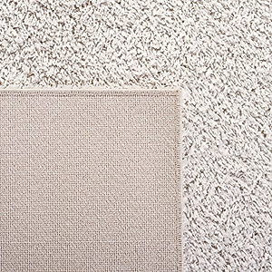 Safavieh Tahoe Shag Collection 8' x 10' Silver THO670G Solid Non-Shedding 1.2-inch Thick Area Rug