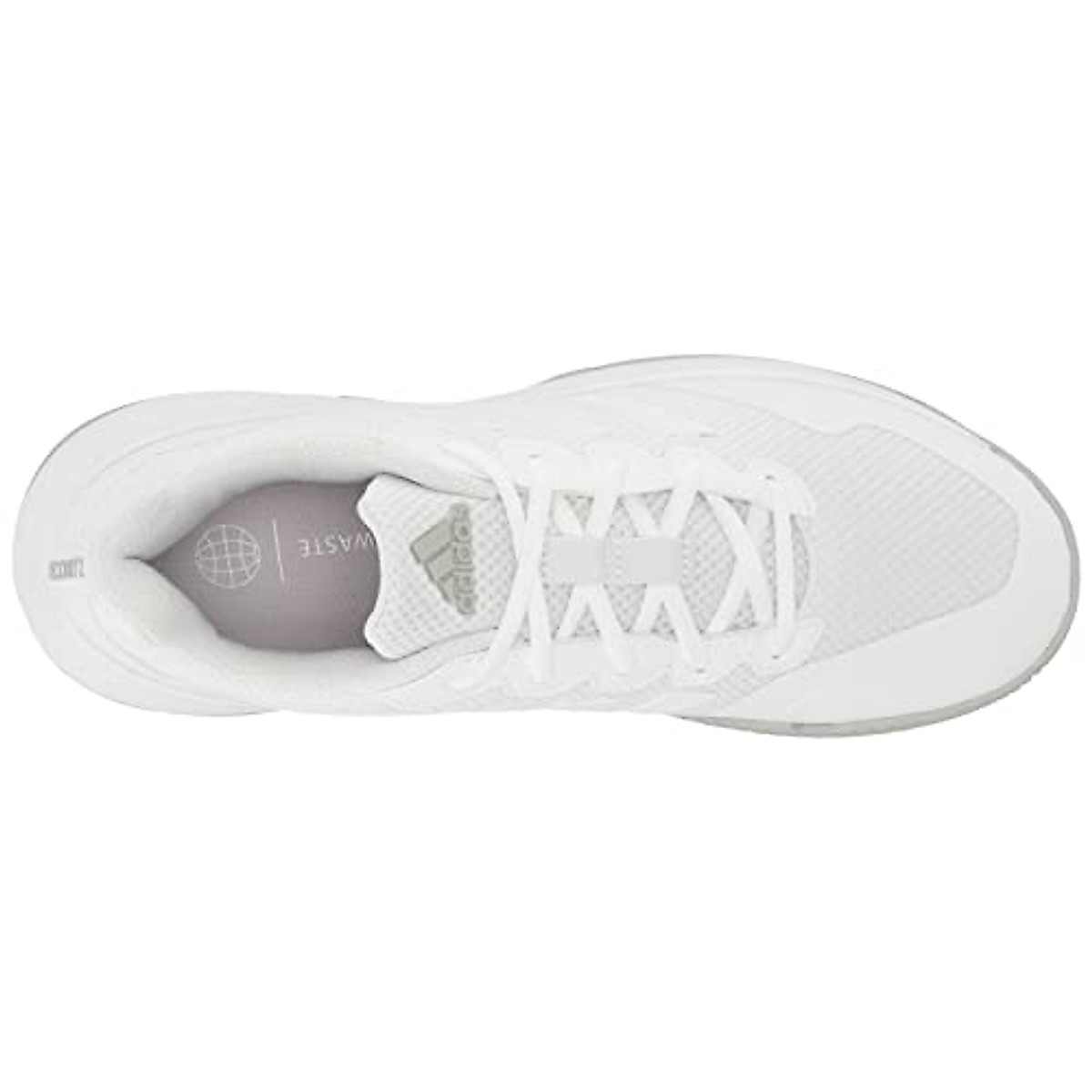 adidas womens Gamecourt 2 Tennis Shoe, White/White/Grey, 7.5 US