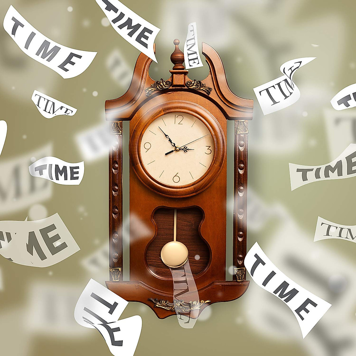 Hicarer Quartz Pendulum Clock Movement Mechanism DIY Repair Parts Replacement with 2 Pairs Hands and Pendulum for DIY Clock Repair