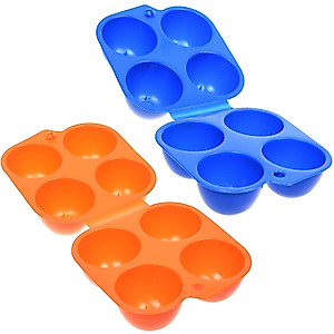 AKIRO Portable Camping Carrier For 4 Eggs Case Box Kitchen Convenient Container Egg Storage Box Container Hiking Outdoor Kitchen Tools (2 pcs)
