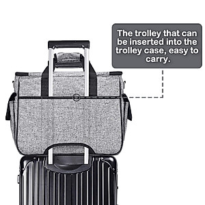 Sewing Machine Case, CAB55 Sewing Machine Carrying Bag with Removable Padding Pad, Tote Bag for Sewing Machine and Extra Sewing Accessories, Gray(17"x13"x14")