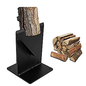 Upgraded Heavy Duty Firewood Kindling Splitter Chipper Cracker Heavy Steel Structure Wood Splitter Wedge Manual Log Splitter for Wood Stove & Fireplace Camping Fire Pits Pizza Oven etc, 10-Pound