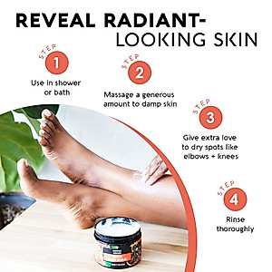 Nature's Beauty Orange Ginger Detox Body Scrub Multi-Pack - Gently Exfoliate, Awake & Cleanse Dull to Dry Skin, Made w/Vitamin C, Sunflower + Almond + Avocado Oils, 11.3 oz (2 Pack)