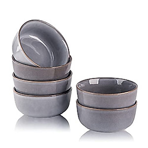 AmorArc Cereal Bowls Set of 6 for Kitchen, 26oz Stoneware Soup Bowls Set for Cereal,Soup, Modern Kitchen Bowls for Meal, Dishwasher &Microwave Safe, Reactive Glaze