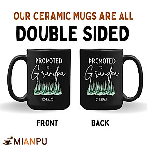 MIANPU Promoted To Grandparents 2023, Grandma And Grandpa Announcement Gifts, Pregnancy Announcement For Grandparents, Grandparent Mug Set, Grandparents Baby Announcement, 15oz