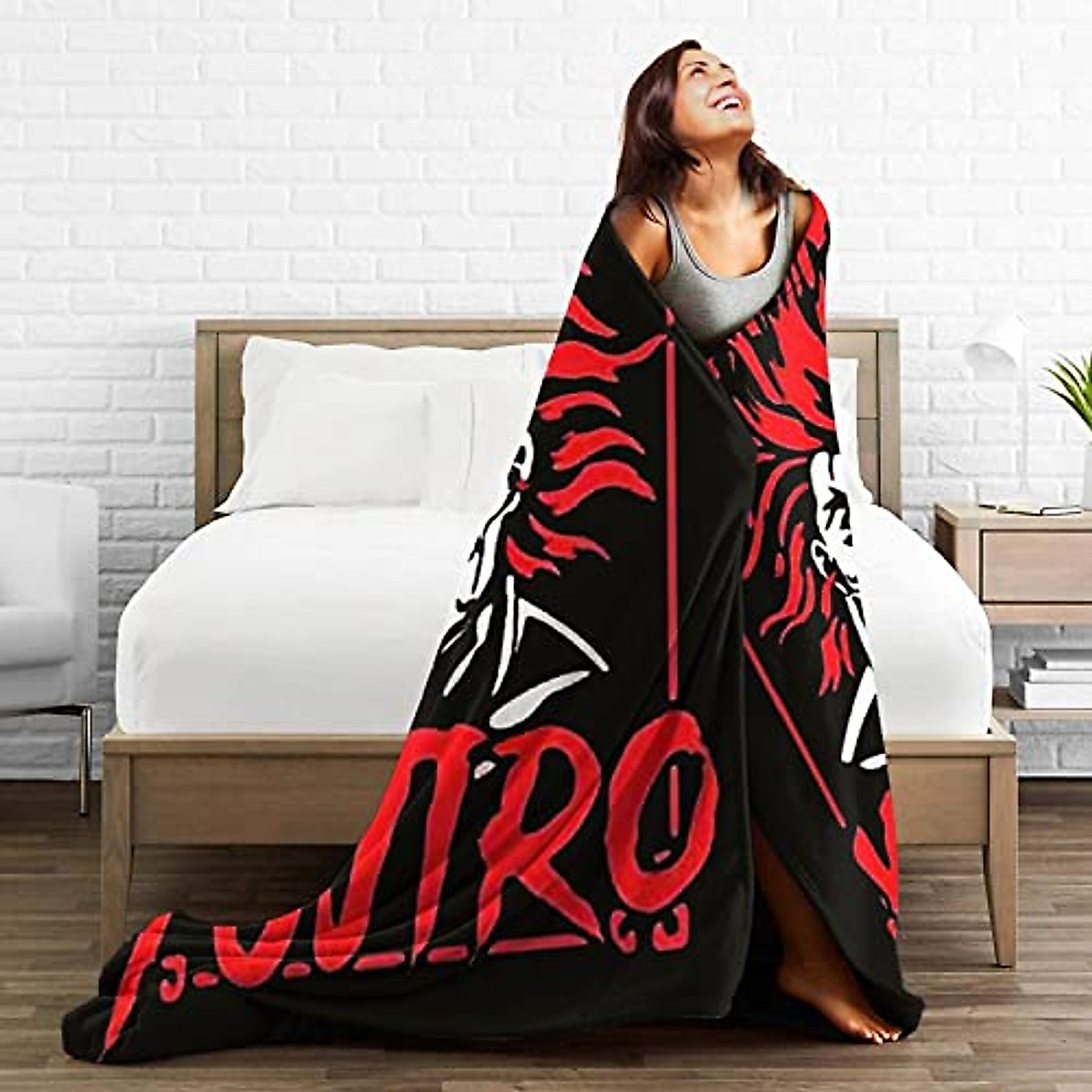 Anime Baki The Grappler Blanket Tapestry Sofa Office Bedroom Throw Blankets Super Soft Cozy Microfiber Blanket Bedding 40"X30"