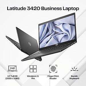 DELL Latitude 3000 Series 3420 Business Laptop, 14" FHD Display, Intel Core i7-1165G7, NVIDIA GeForce MX350, 16GB RAM, 512GB SSD, FP Reader, Backlit KB, HDMI, Wi-Fi, Windows 11 Pro