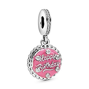 Pandora Jewelry Pink Birthday Cake Dangle Charm
