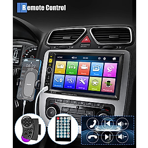 Double Din Car Stereo Car Radio with Bluetooth 7 Inch Touch Screen FM Radio Mirror Link USB 2 Din Car Audio Receiver Remote Control Steering Wheel Control Backup Camera