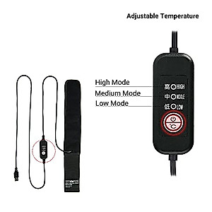 USB Lens Dew Heater, Lens Warmer Strip with Temperature Regulator Condensation Prevention for Telescopes Camera DSLR Lens Telescope Eyepieces 80mm-110mm in Diameter