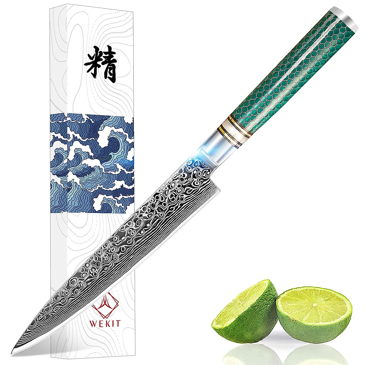 Utility Paring Knife 6 Inch Damascus Chefs Knife Utility Kitchen Knife Japanese VG10 Kitchen Paring Knives 67-Layer High Carbon Stainless Steel Knife Fruit Knife Christmas Gift