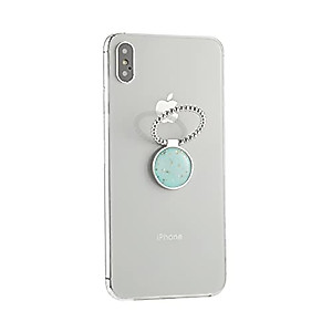 LAX Gadgets  Cell Phone Ring Holder - Finger Ring for Phone Case Easy Back Grip, Stand, Holder for All Smartphones Including iPhone & Android Phone - Laurel Turquoise