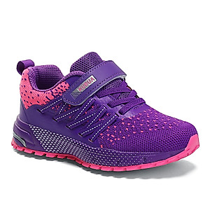 KUBUA Kids Sneakers for Boys Girls Running Tennis Shoes Lightweight Breathable Sport Athletic
