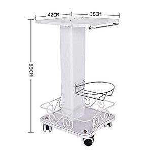 Beauty Trolley Cart with Wheels, Salon Spa Rolling Trolley, Metal Trolley Cart, Beauty Machine Trolley for Spa Beauty Salon, Load 135Lbs for Hair Salon, Spa Salon