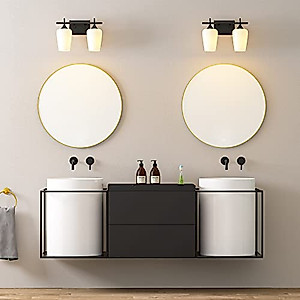Tribesigns 2-Light Black Modern/Contemporary Vanity Light