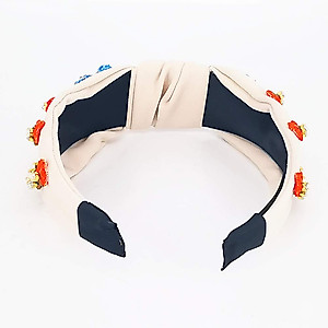 QTMY Rhinestone Crystal Headbands for Women,Hair Hoop Accessories Headwear Jewelry,522Beige