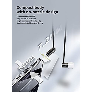 keephifi Wired Earbuds with Microphone,KBEAR Dumpling inear Earbuds Wired HiFi-Level Timbre in-Ear Monitor,in Ear Headphone Gym Earphone for Sleeping,Sports,Drummer(Black,with Mic)