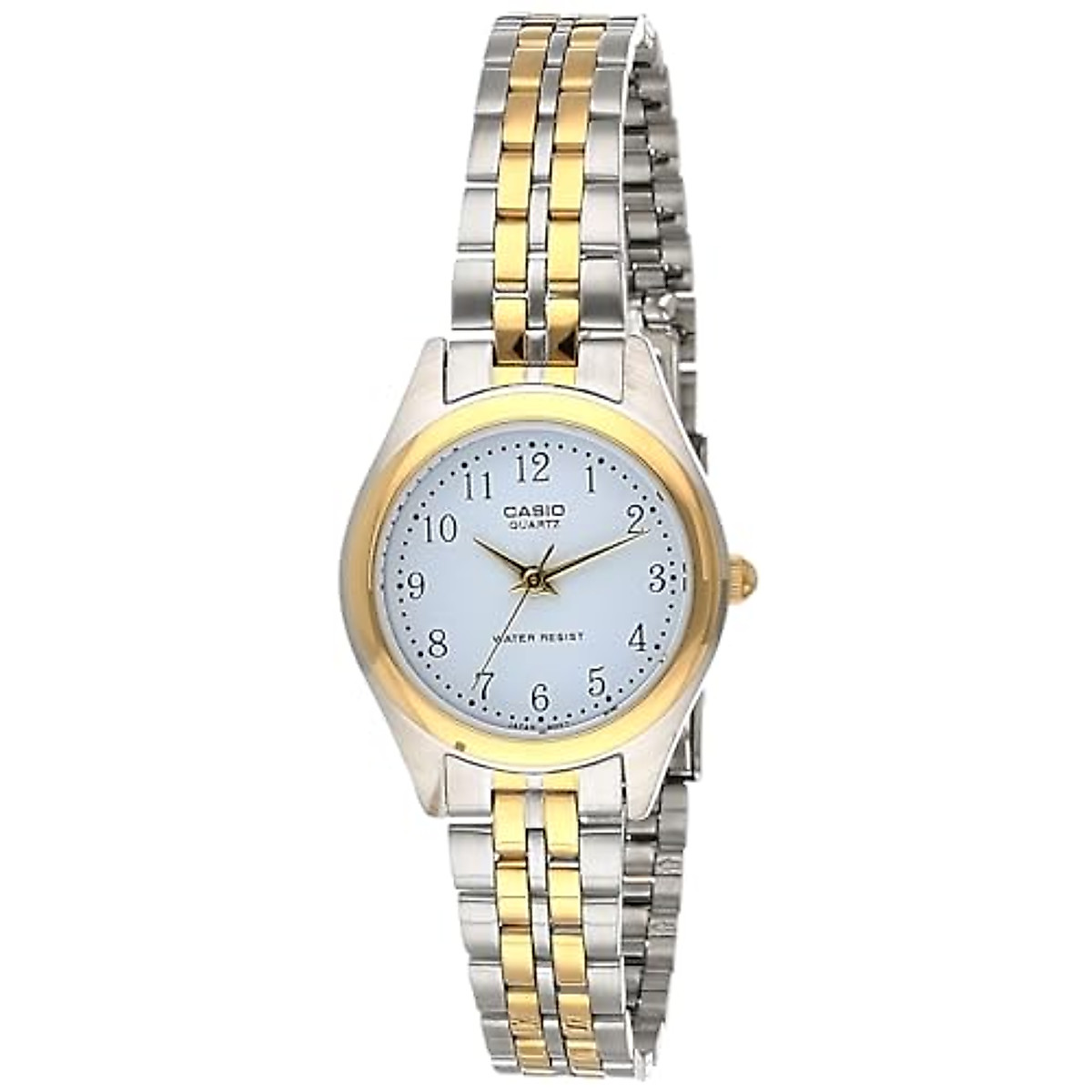 Women's White Dial Two Tone Base Metal