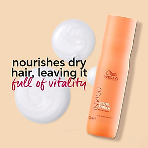 Wella Professionals Invigo Nutri-Enrich Shampoo, Deep Nourishing Shampoo For Dry & Damaged Hair, 10.1 oz