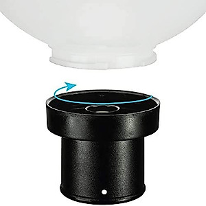KastLite Lamp Post Globe Combo Lighting Fixture | 12" White Acrylic Lens with Black Fitter & Twist Lock Mounting | Fits 3" Diameter Posts (Not Included) | Comes with with 5000K LED Bulb