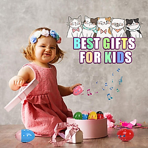 VAPCUFF Toys for 3 4 5 6 Year Old Kids, Wooden Maracas Musical Easter Eggs Easter Basket Stuffers for Toddlers Birthday for Toddlers Easter Gifts for Baby Easter Baskets for Girls Boys