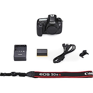 Canon EOS 5DS R DSLR Camera(Body Only) Bundle with 64GB Memory Card + Carrying Case + Spare Battery + More - International Version