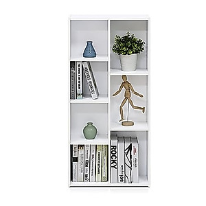 7-Cube Reversible Open Shelf Bookcase, White