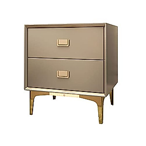 HIGOH Bedside Table Modern Minimalist Nightstands Bedroom Furniture Smart with Lamp Fashion Bedside Table Light Luxury Designer Storage Cabinet