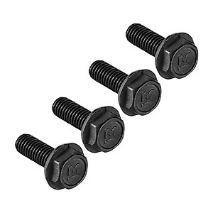 uxcell Metric M6x17mm Hex Flange Bolts Left Hand Thread 8.8 Grade Carbon Steel Black 4pcs